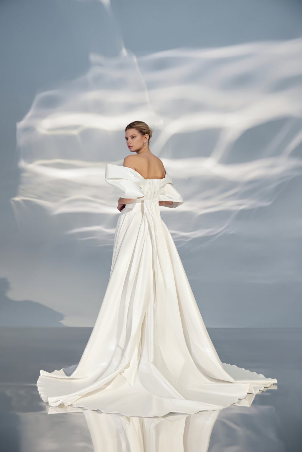 Mat Satin A-Line Wedding Dress L402 | Ariamo Bridal